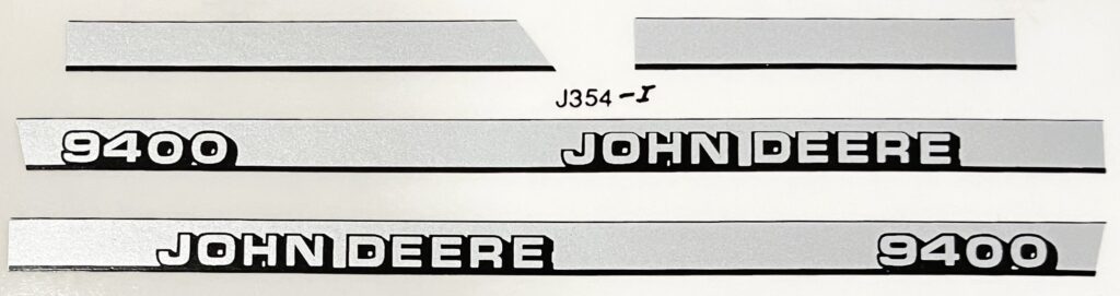 Decal 1/16 John Deere 9400 Silver Stripe Set - DJ354-I - Midwest Decals ...