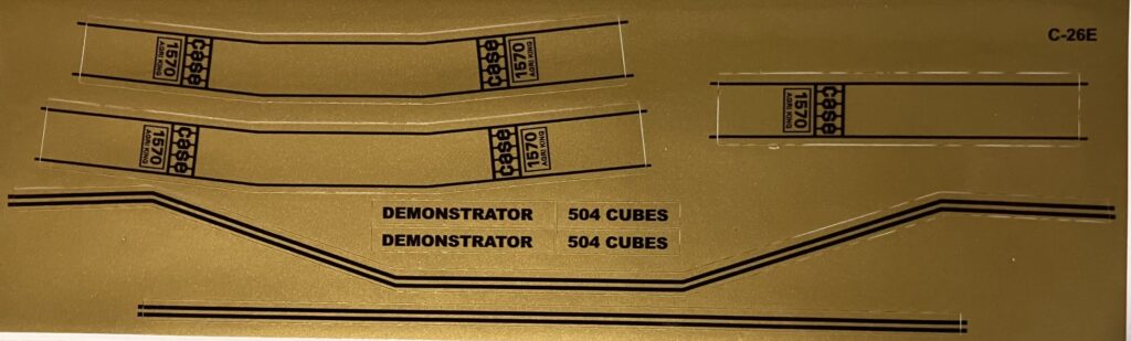 Decal 1/16 Case 1570 Gold Demonstrator Set - DC26E - Midwest Decals ...