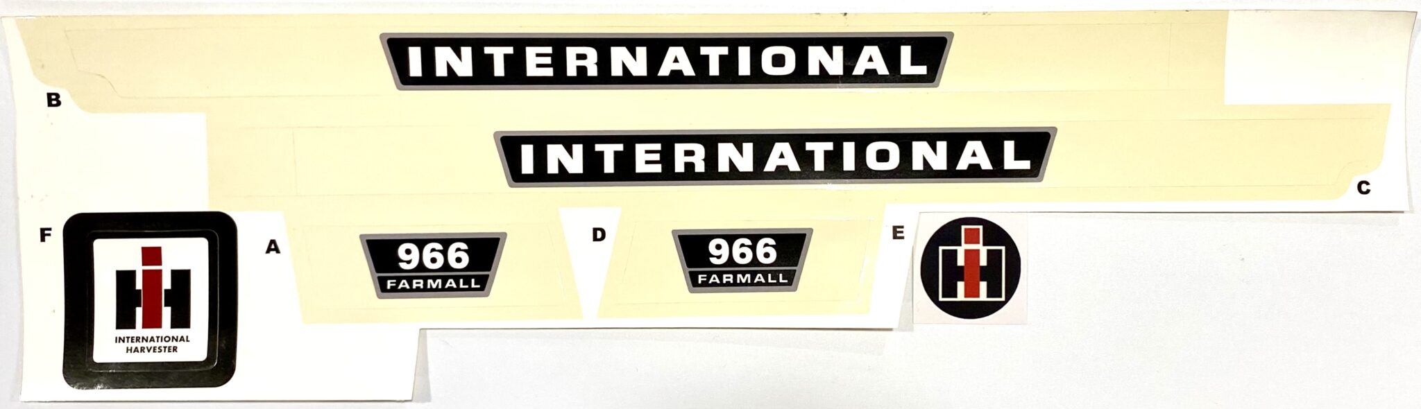 Decal IH 966 Pedal Tractor set - DPI1473 - Midwest Decals & Farm Toys