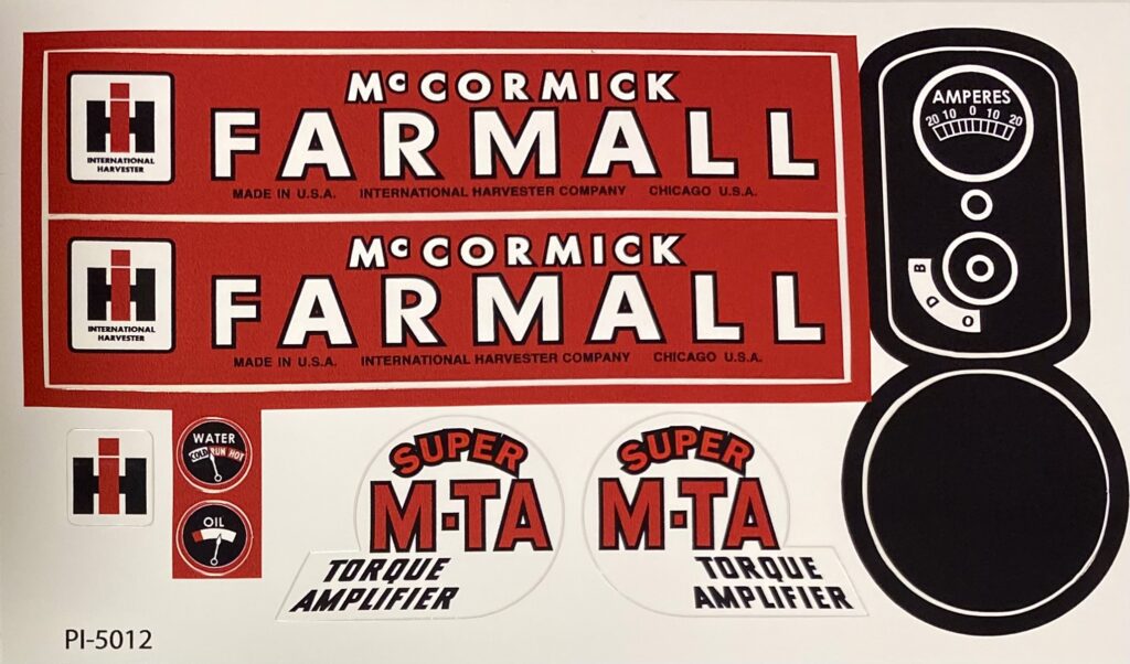 Decal Farmall Super MTA Pedal Tractor Decal set - DPI5012 - Midwest ...