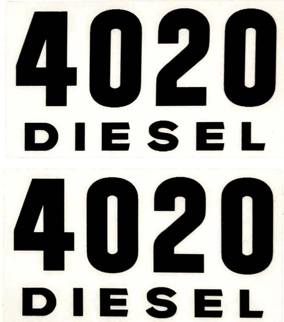 Decal John Deere 4020 Model Numbers for Pedal Tractor Black - DPJ2023B ...