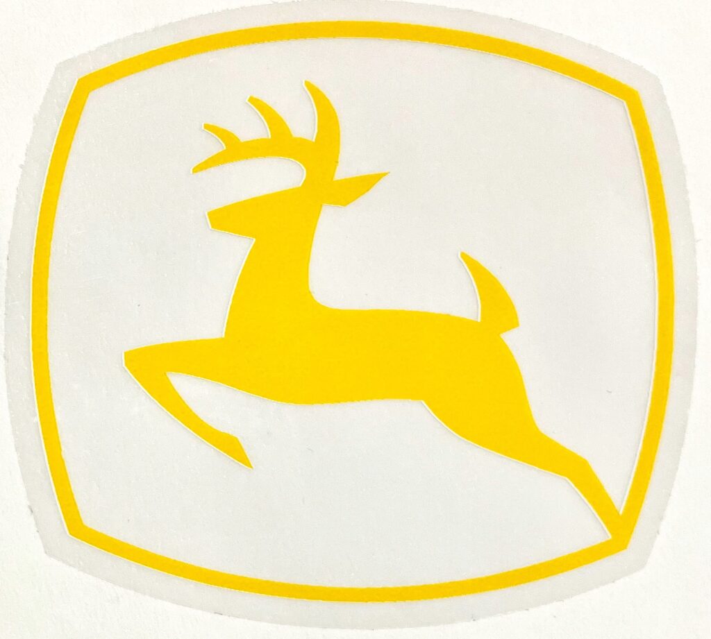 Decal John Deere Logo - Yellow Deer on clear 3" - DJ2933 - Midwest ...