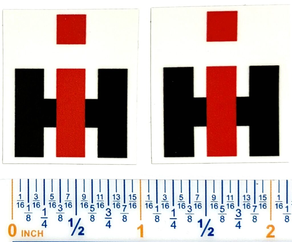 Decal IHC Logo 1/2" DI1911 - Midwest Decals & Farm Toys