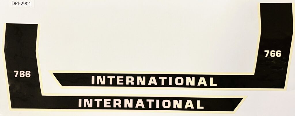 Decal IH 766 black & Cream stripe side panels Pedal Tractor - DPI2901 ...