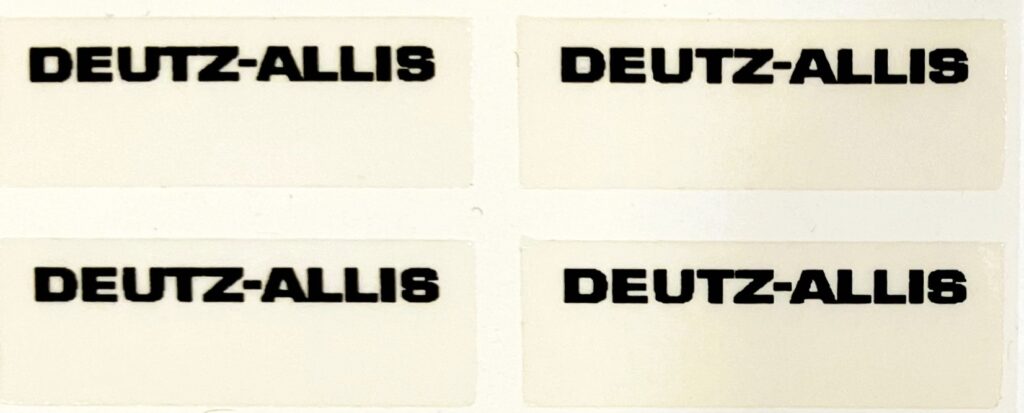 Decal Deutz Allis Logo (4) - 7/8" - DA933 - Midwest Decals & Farm Toys