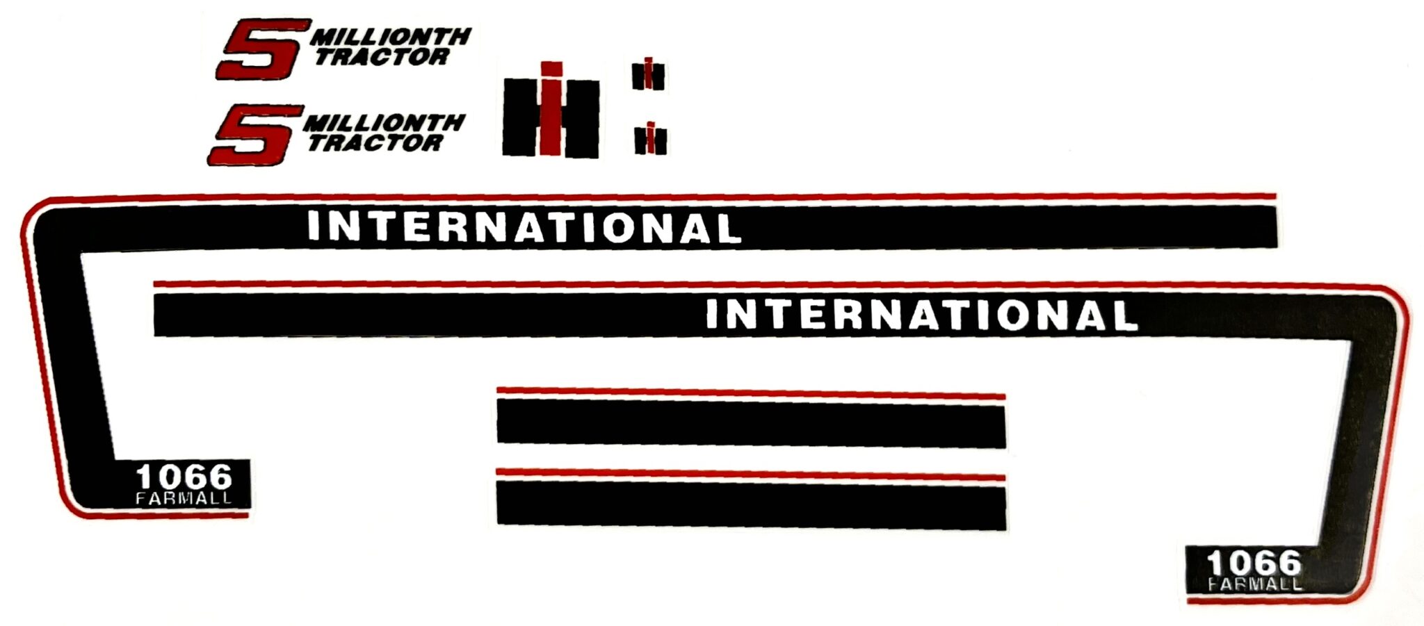 Decal 1/16 IH 1066 5 Millionth Set - DI72M - Midwest Decals & Farm Toys