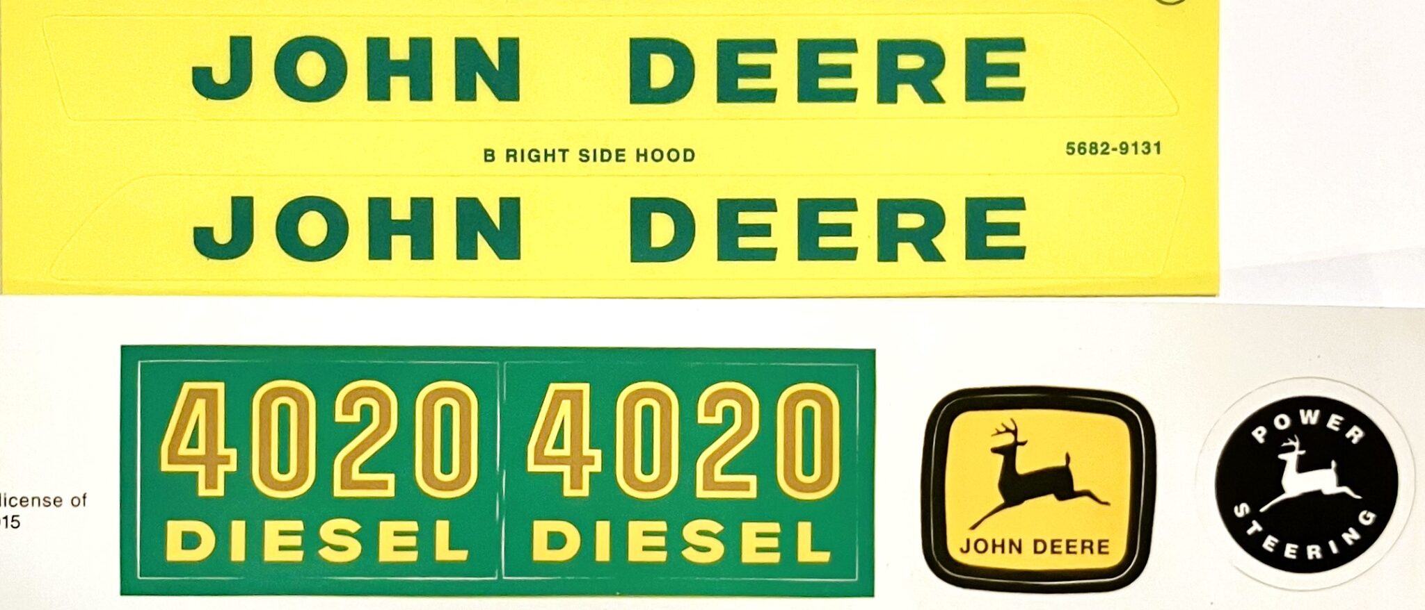 Decal John Deere 4020 WF with thick side panels Pedal Tractor Set ...