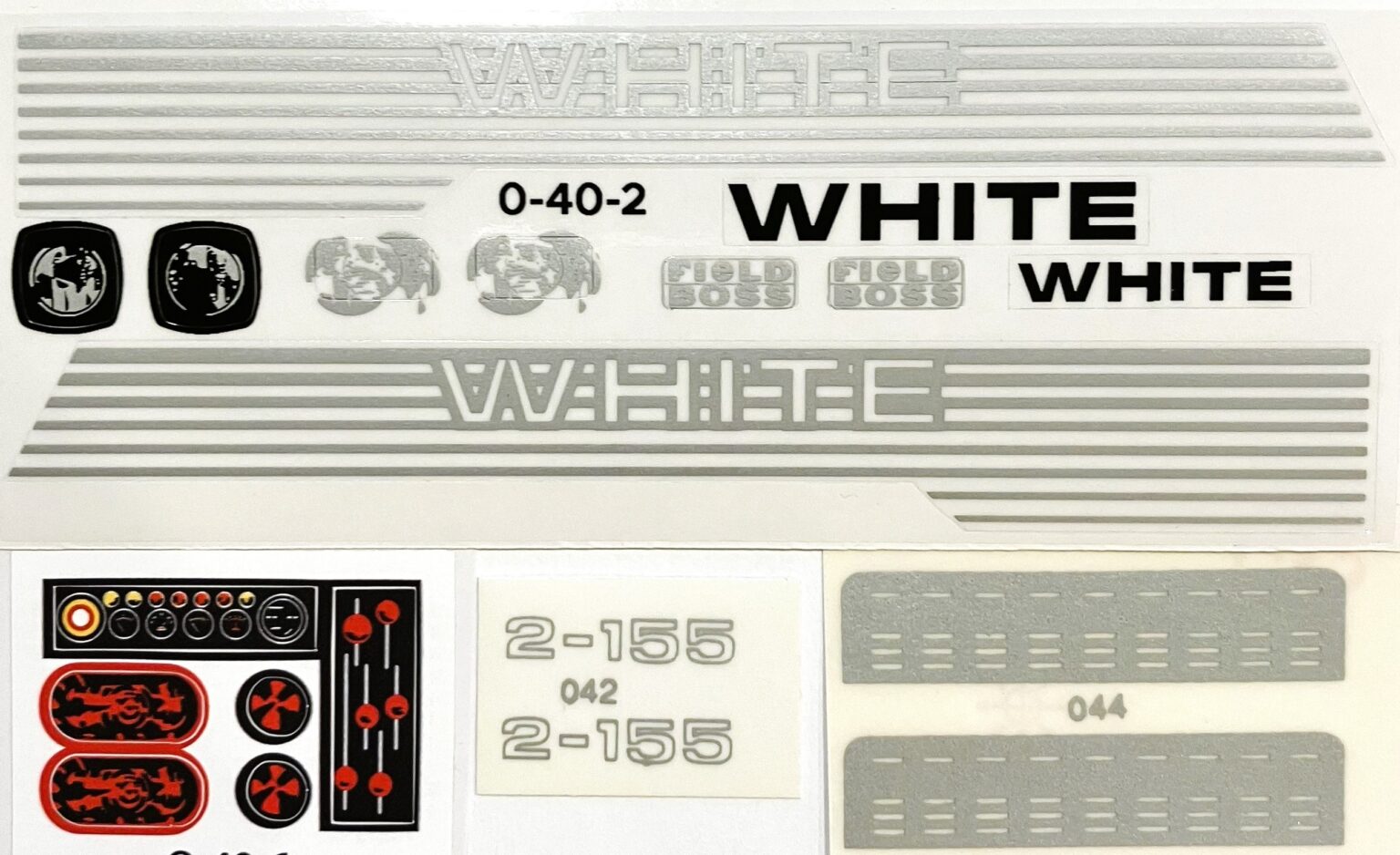 Decal 1/16 White 2-155 Set DO42 - Midwest Decals & Farm Toys