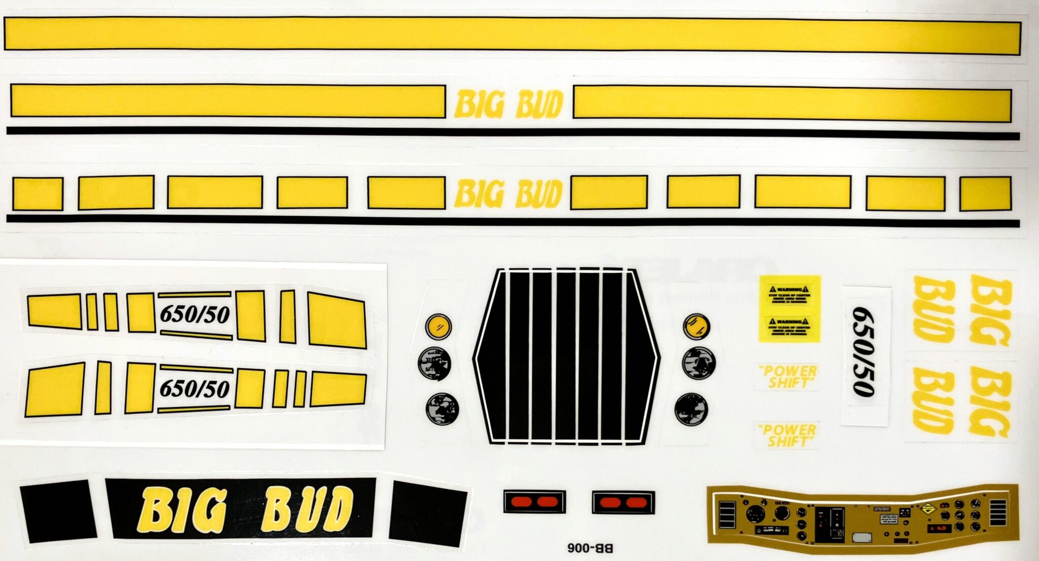 Decal 1/16 Big Bud 650/50 Yellow Set Complete - DBB006 - Midwest Decals ...