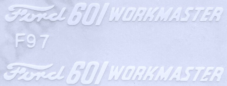 Decal 1/16 Ford 601 Workmaster - DF97 - Midwest Decals & Farm Toys