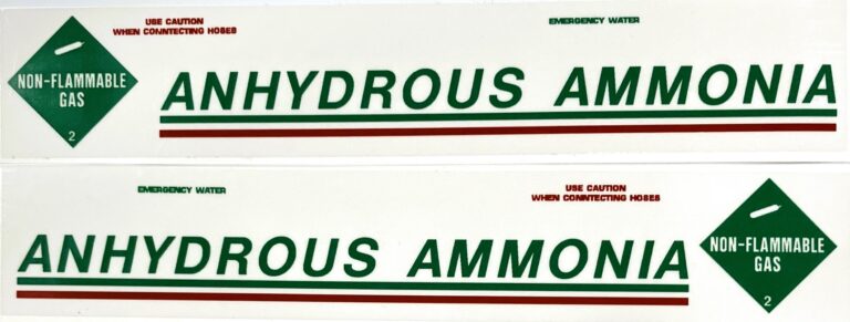 Decal 1/16 Anhydrous Ammonia - Red, green on clear - Logo - DX26 ...
