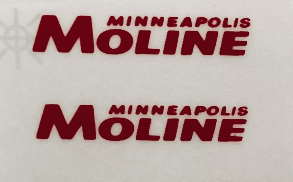 Decal MM Minneapolis Moline Logo 1 1/4 inch Red (Pair) - DMM932 ...