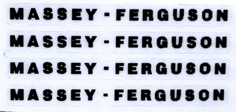 Decal Massey Ferguson Logo Black On White 1 38in Dm902 Midwest Decals And Farm Toys