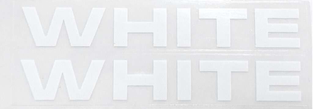Decal White Logo 1 7/16" - DO974 - Midwest Decals & Farm Toys