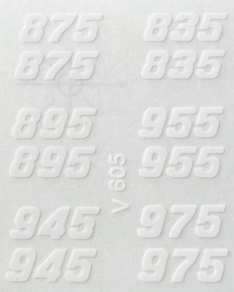 Decal 1/32 Versatile Series 3 Mo. #'s - DV605 - Midwest Decals & Farm Toys