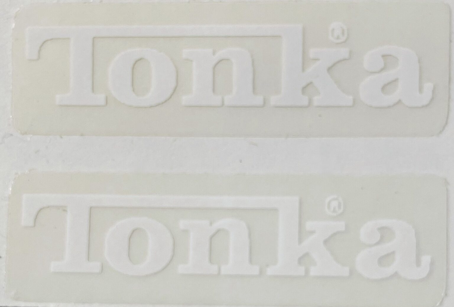 Decal Tonka (Pair) - 1 1/4" DTK143 - Midwest Decals & Farm Toys