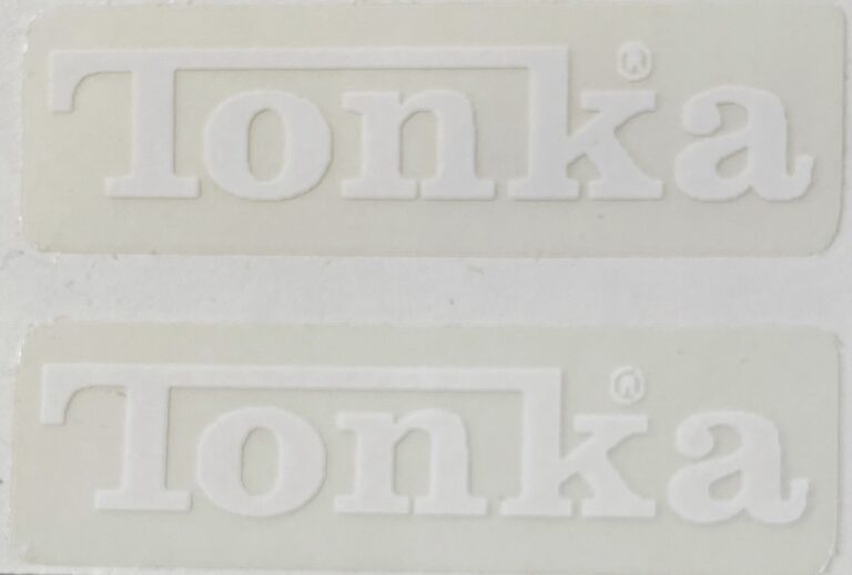 Decal Tonka (Pair) - 1 1/4" DTK143 - Midwest Decals & Farm Toys