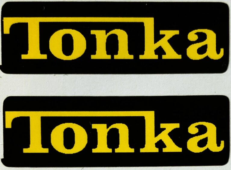 Decal Tonka Yellow on Black Giant Dozer (pair) - 1 3/8" DTK109 ...
