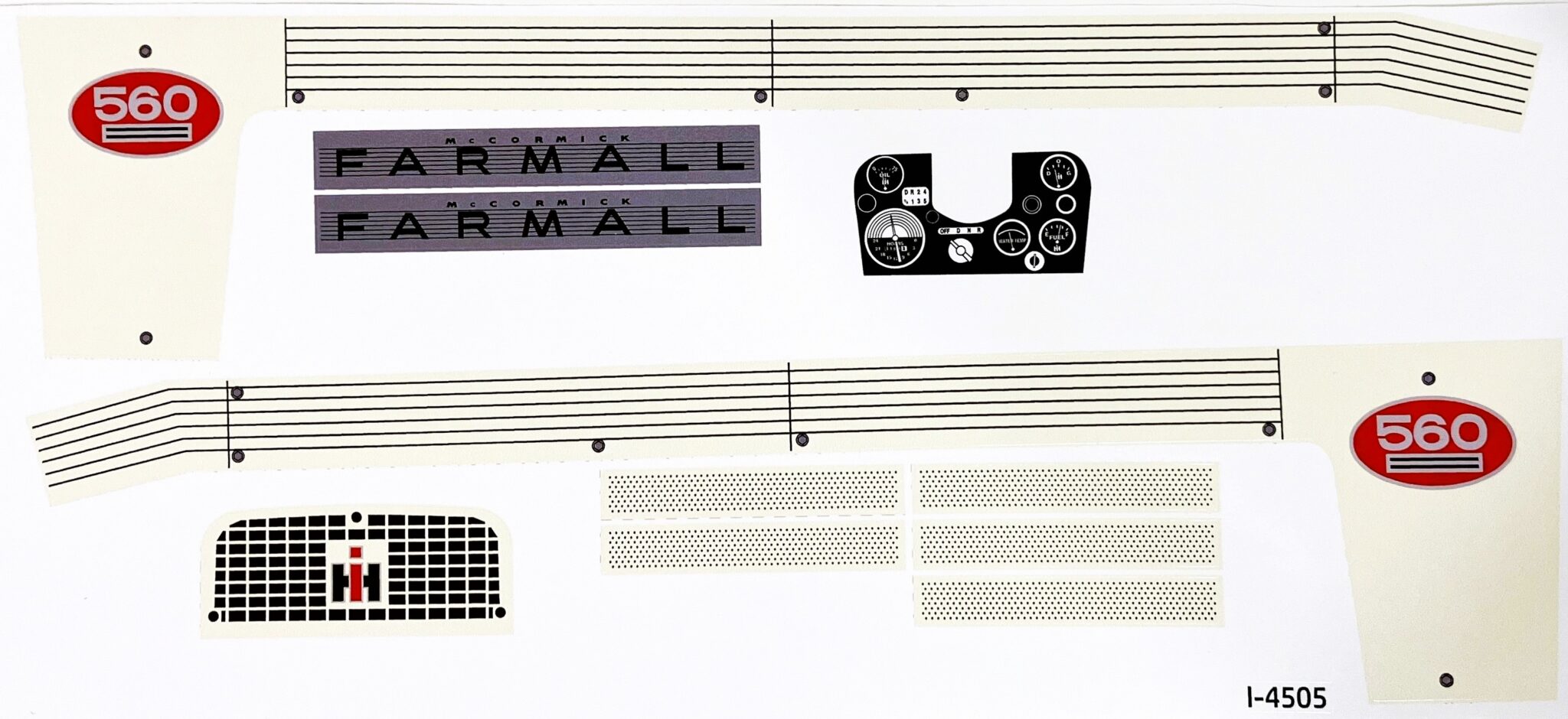 Decal 1/08 Farmall 560 Set - DI4505 - Midwest Decals & Farm Toys