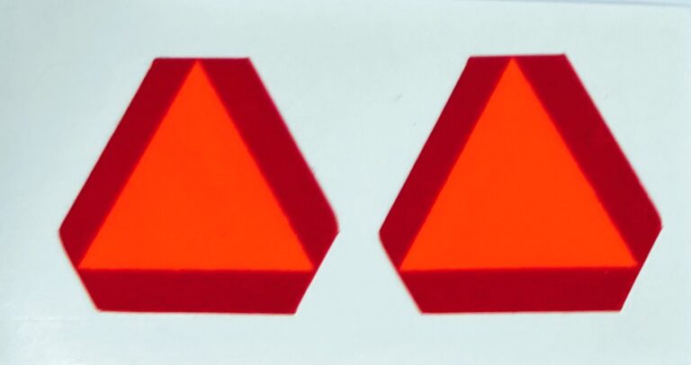 Decal SMV Slow Moving Vehicle 1/16 3/4" set of 2 - DX4A - Midwest ...