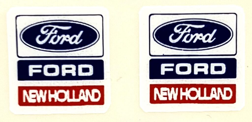 Decal Ford 3-Color Logo (small) 3/8" - DF937 - Midwest Decals & Farm Toys