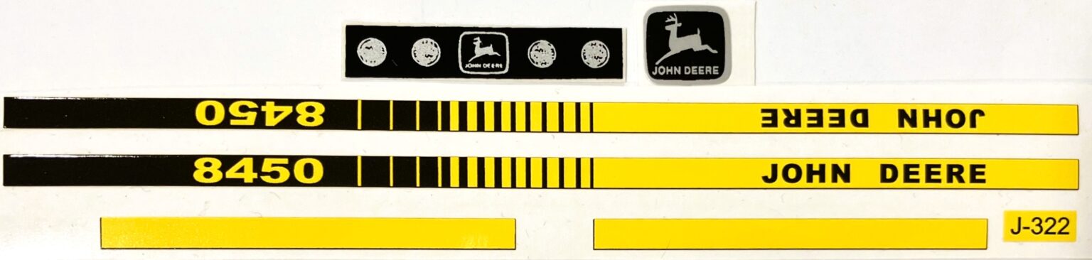 Decal 1/16 John Deere 8450 Set- DJ322 - Midwest Decals & Farm Toys