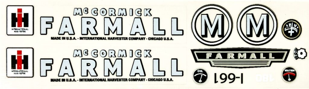 Decal 1/08 McCormick Farmall M Set - DI661 - Midwest Decals & Farm Toys