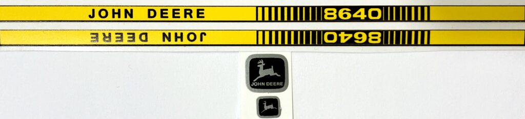 Decal 1/16 John Deere 8640 Hood Stripe - DJ314 - Midwest Decals & Farm Toys