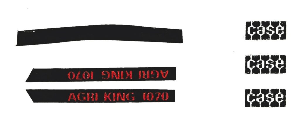 Decal 1/64 Case 1070 Agri King Set (tan tractors) - DC781 - Midwest ...