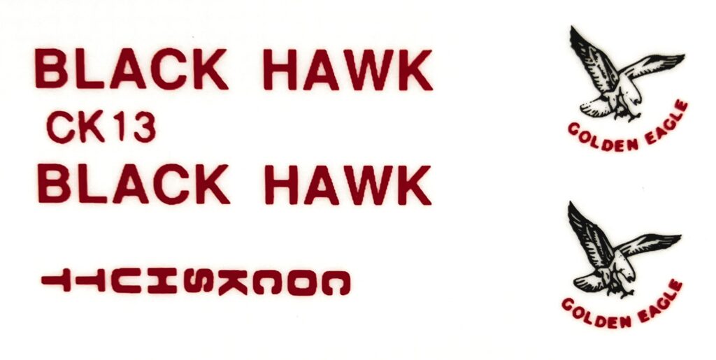Decal 1/16 Black Hawk Golden Eagle Set - DCK13 - Midwest Decals & Farm Toys