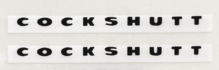 Decal Cockshutt 1 inch - Logo - DCK932 - Midwest Decals & Farm Toys