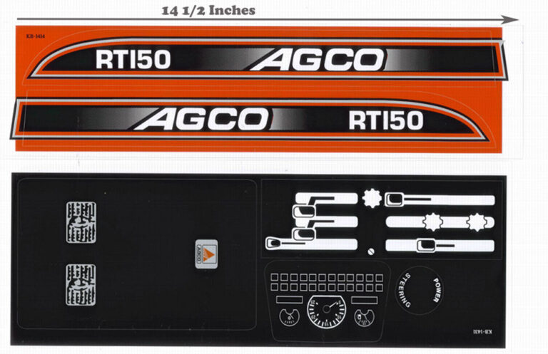 Decal AGCO-RT-150 Pedal Tractor DPA5603 - Midwest Decals & Farm Toys