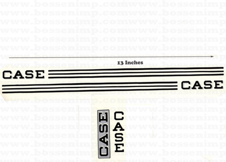 Decal Case VAC No eagles Pedal Tractor Water Transfer - DPC1002W - Midwest Decals & Farm Toys