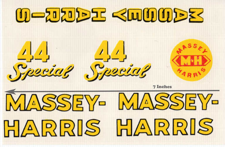 Decal Massey Harris 44 Special large Pedal Tractor Water Transfer ...