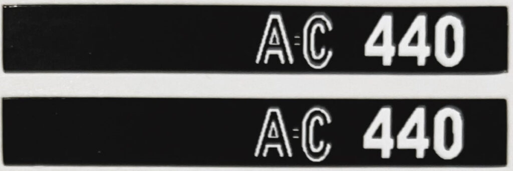 Decal 1/16 Allis Chalmers 440 Model Numbers - DA63 - Midwest Decals ...
