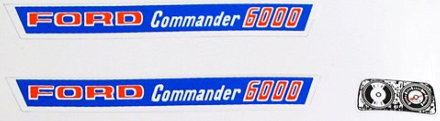 Decal 1/12 Ford 6000 Set w/Dash - DF088 - Midwest Decals & Farm Toys