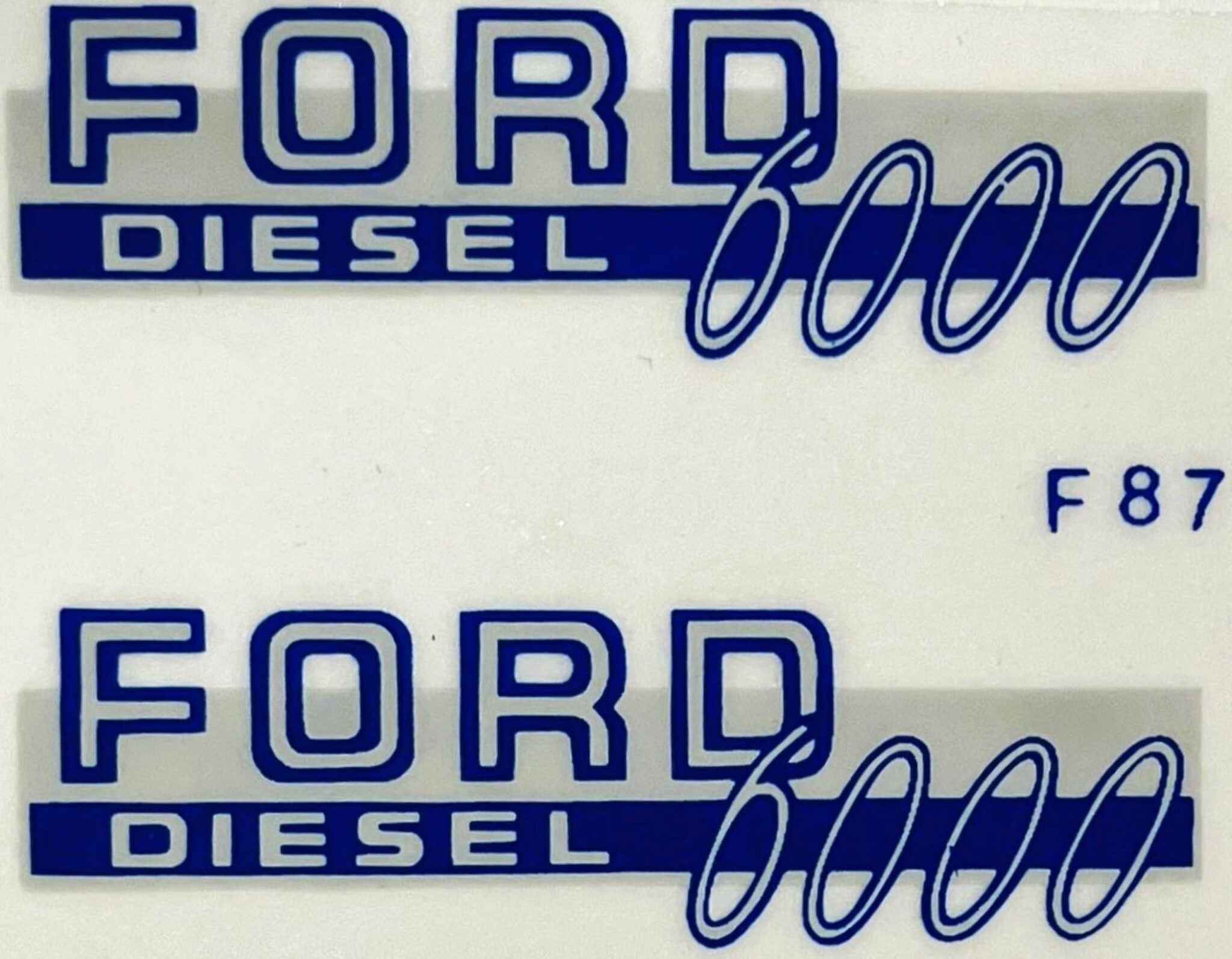 Decal 1/12 Ford 6000 Diesel (blue) - DF87 - Midwest Decals & Farm Toys