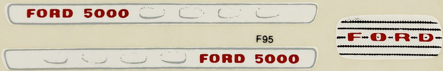 Decal 1/12 Ford 5000 Split Grille Set - DF95 - Midwest Decals & Farm Toys