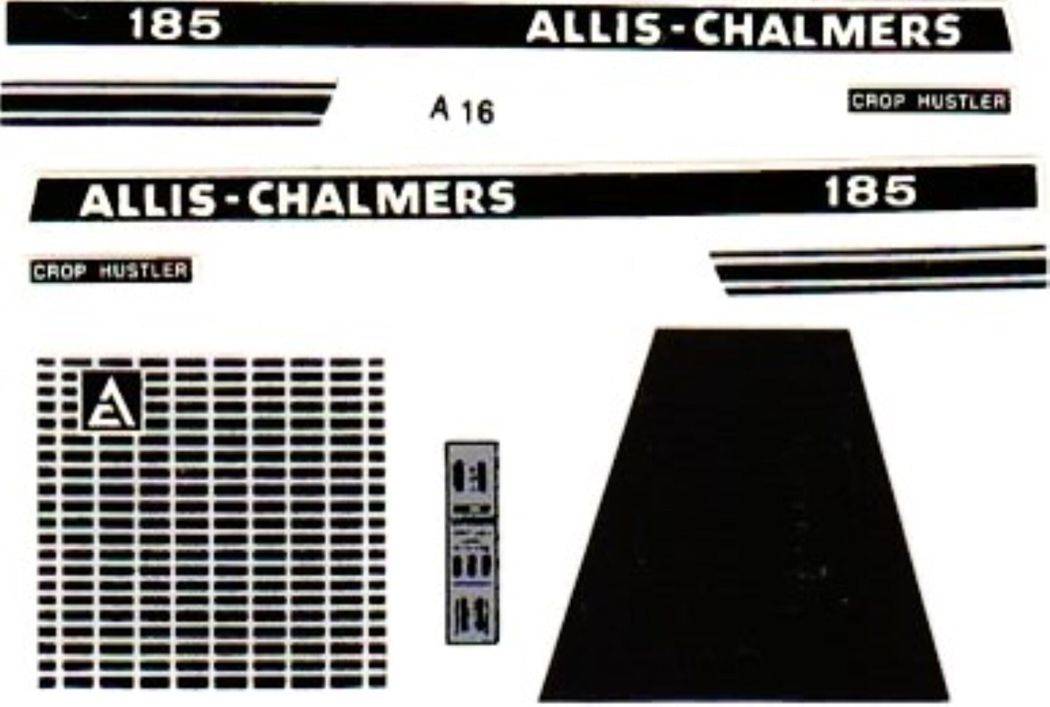 Decal 1/16 Allis Chalmers 185 Set - DA16 - Midwest Decals & Farm Toys