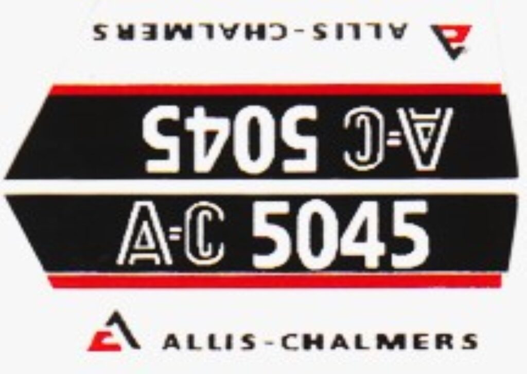 Decal 1/16 Allis Chalmers 5045 Model Numbers (pair) - DA155 - Midwest ...