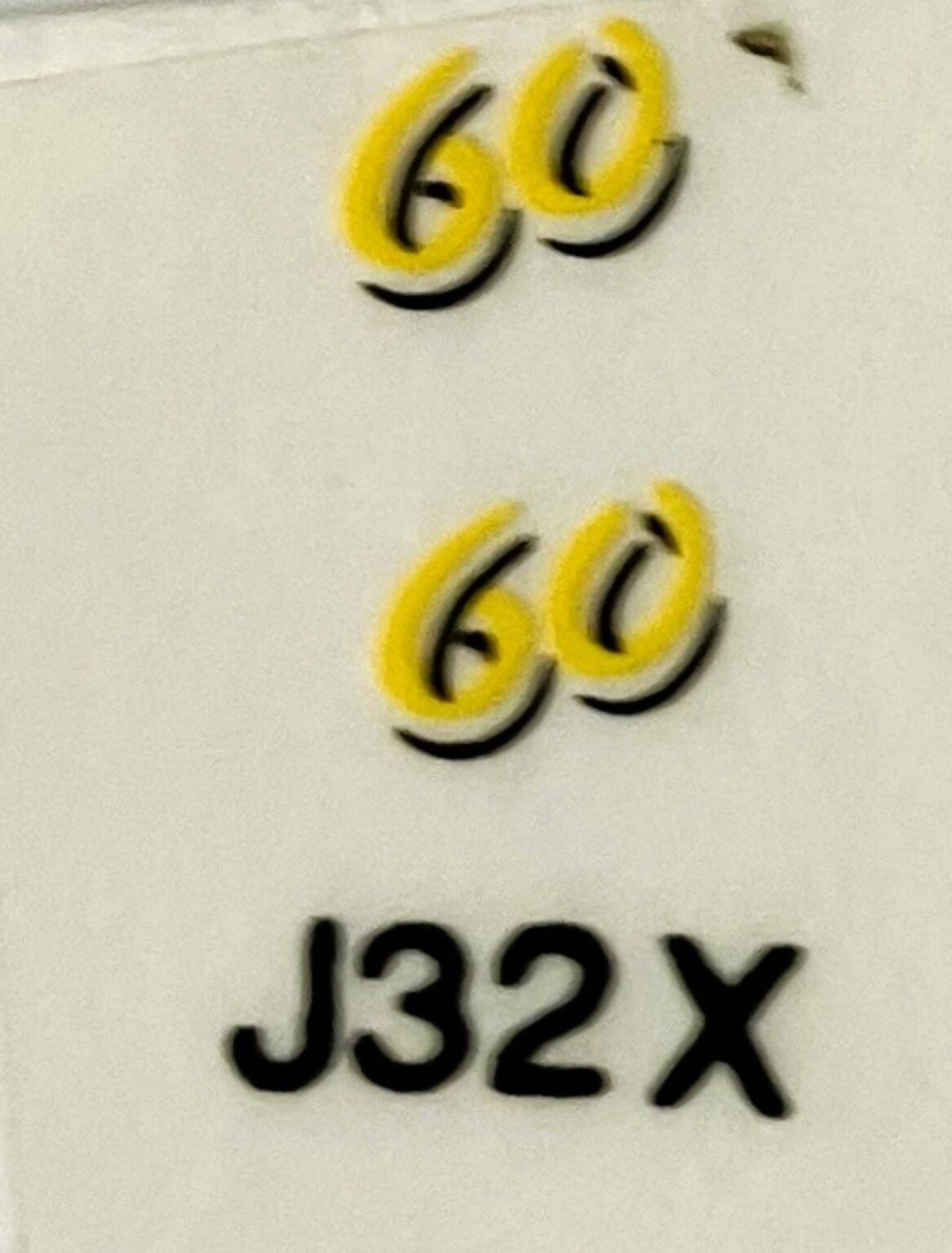 Decal 1/16 John Deere 60 Model Numbers (yellow, black) - DJ32X ...