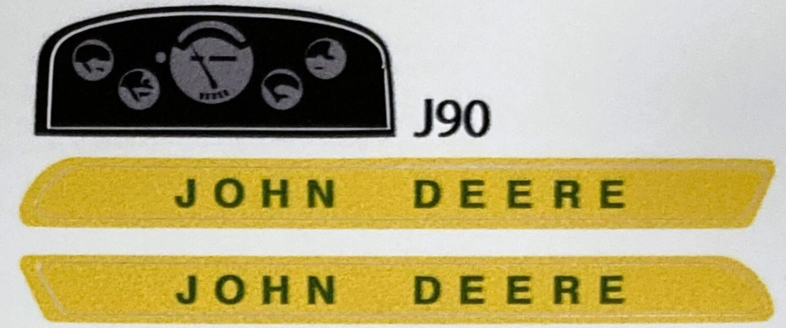 Decal 1/16 John Deere 3020 Set - DJ90 - Midwest Decals & Farm Toys