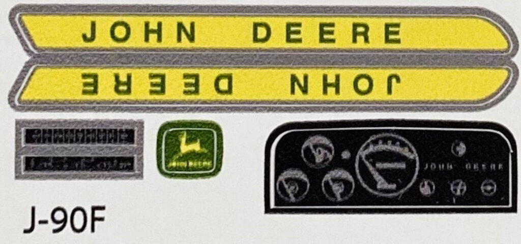 Decal 1/16 John Deere 20 Series Deluxe Set Late - DJ90F - Midwest ...