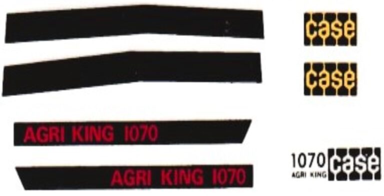 Decal 1/16 Case 1070 Agri King Set (tan tractors) - DC21 - Midwest ...