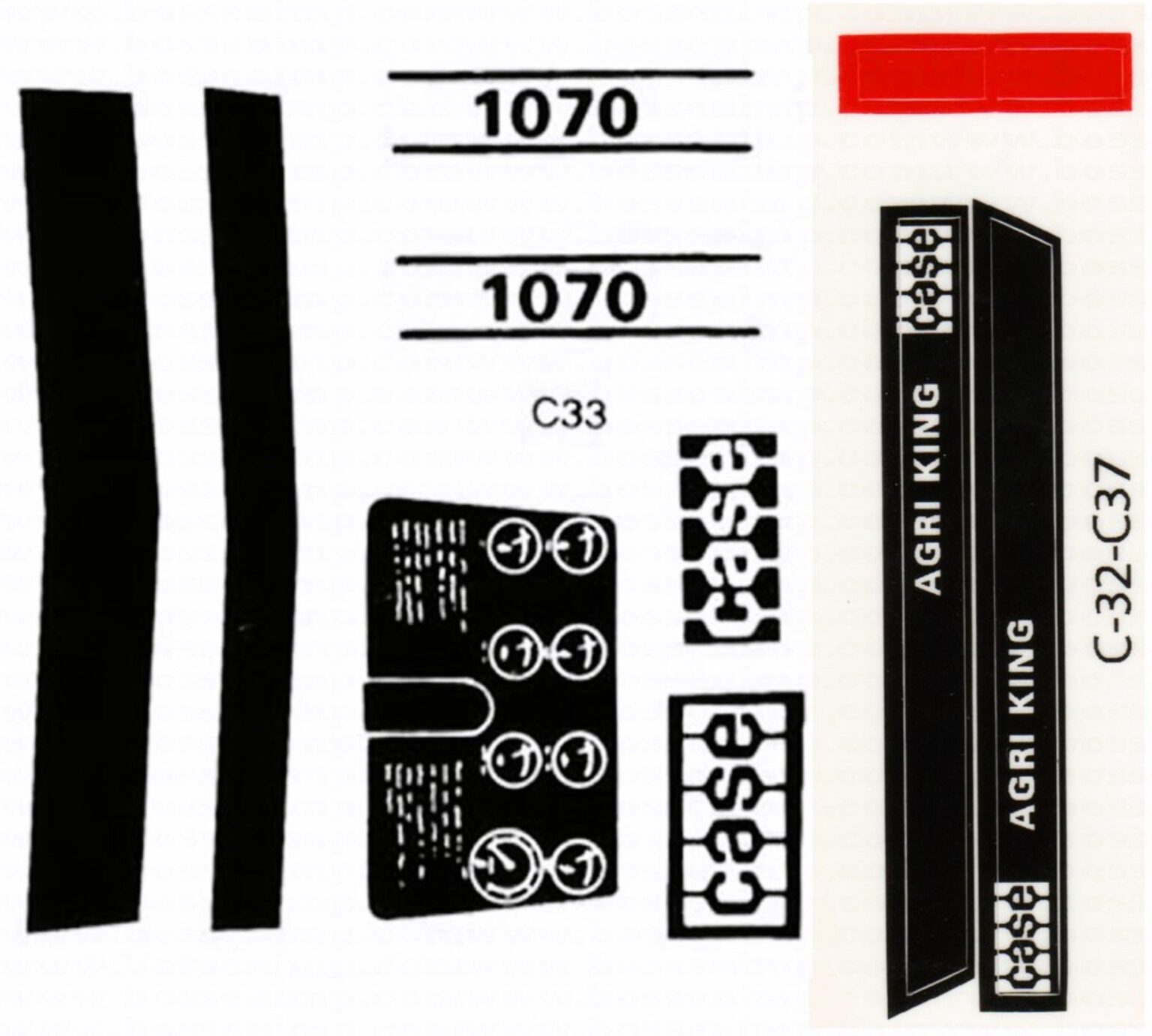 Decal 1/16 Case 1070 Agri King Dress up (white tractors) - DC33 ...