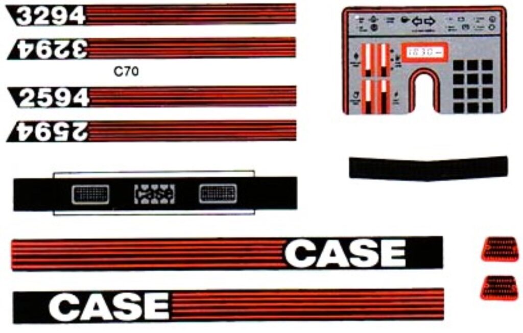 Decal 1/16 Case 2594 or 3294 Set - DC70 - Midwest Decals & Farm Toys
