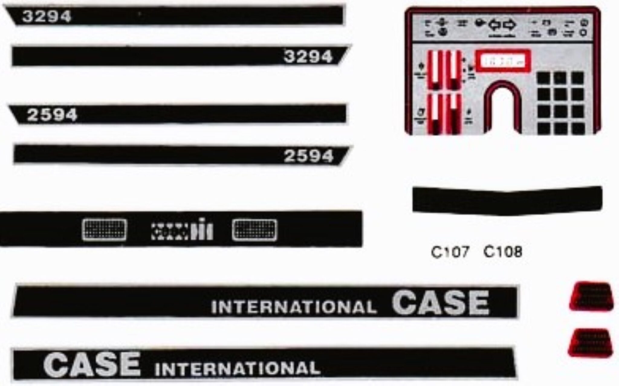 Decal 1/16 Case IH 2594 Set - DC107 - Midwest Decals & Farm Toys