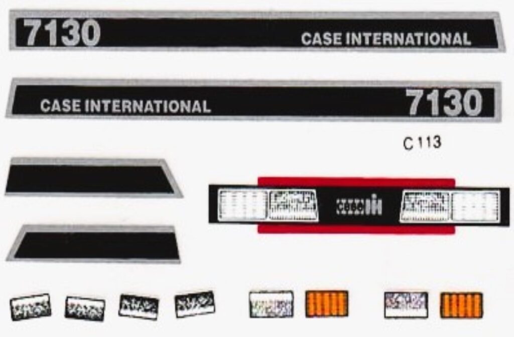 Decal 1/16 Case IH 7130 Set (early version) - DC113 - Midwest Decals ...