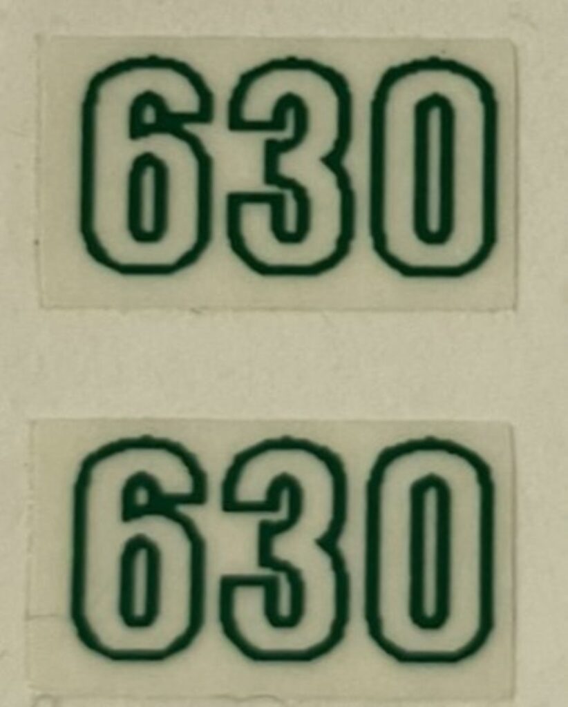 Decal 1/16 John Deere 630 Model Numbers (green) - DJ72 - Midwest Decals ...