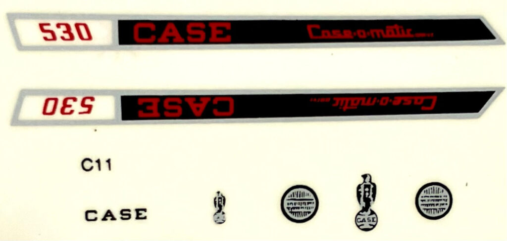 Decal 1/16 Case 530 Case-O-Matic Set - DC11 - Midwest Decals & Farm Toys